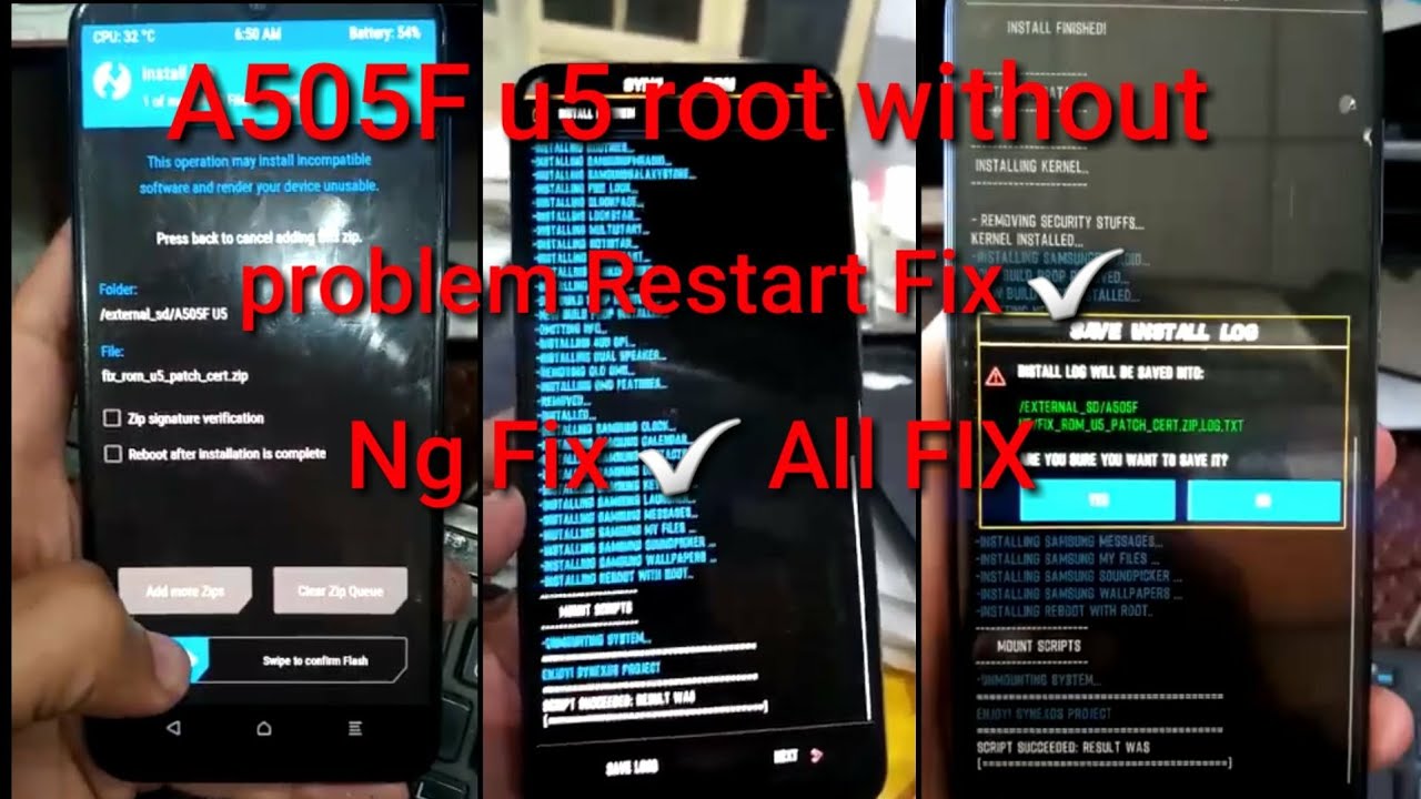 How to Samsung A505F u5 root without problem Restart Fix Ng Fix All FIX PK TV1 - YouTube