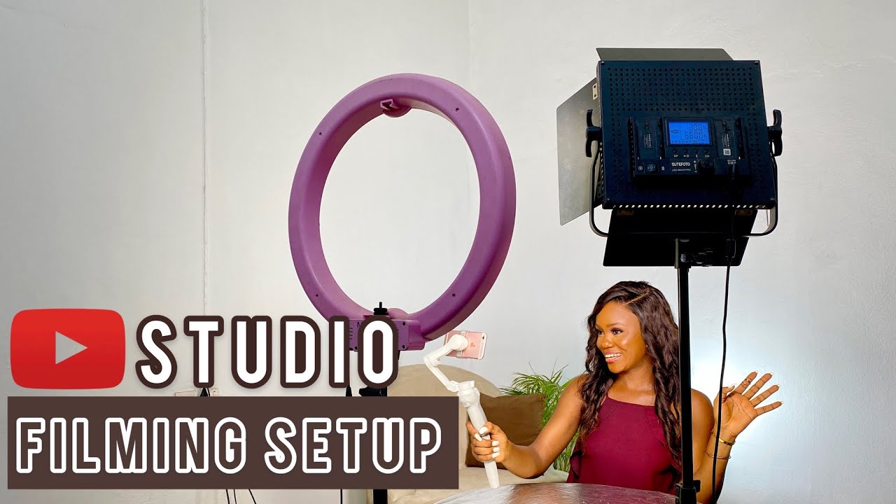 THE BEST YOUTUBE STUDIO FILMING SETUP FOR BEGINNERS || Filming ...