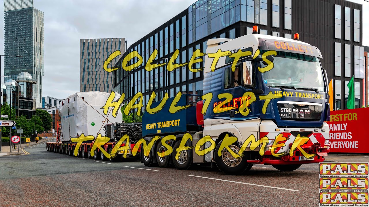Collett & Sons Heavy Transport Haul 128t transformer through the City ...