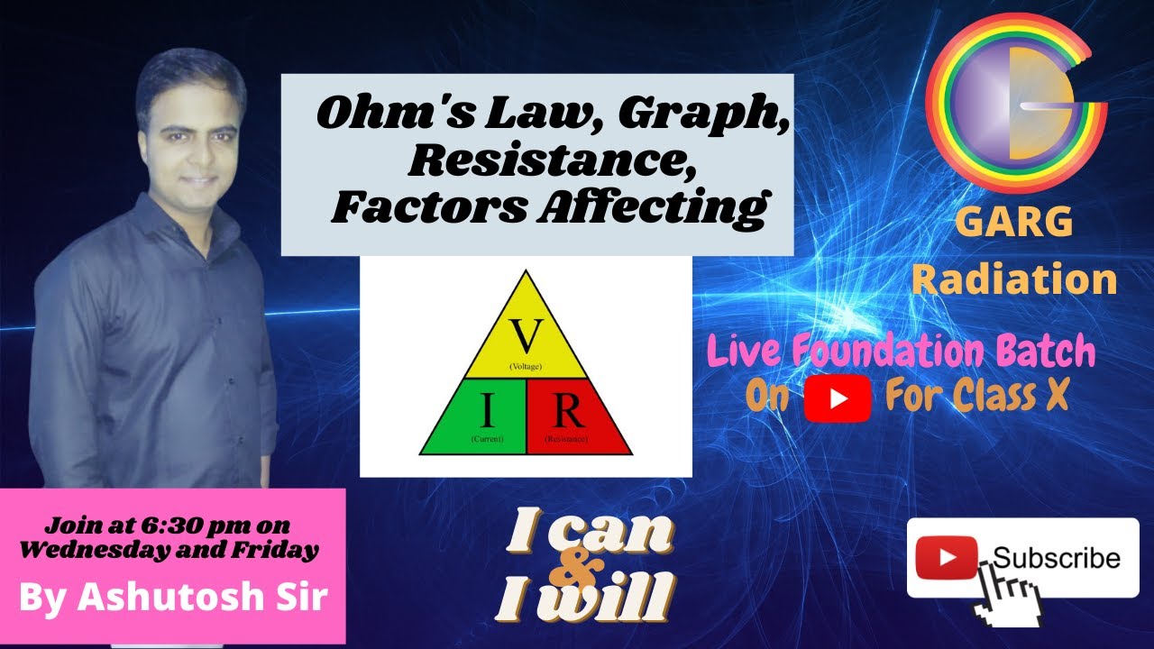 Class 10 Foundation Physics Lec 4 Ohm's Law, Graph, Resistance, factors ...