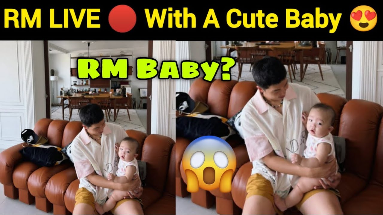 OMG!😳 RM LIVE 🔴 With A Cute Baby😍Rm Weverse Live| Rm Instagram Post#jungkook#btsv#taekook#rm# ...