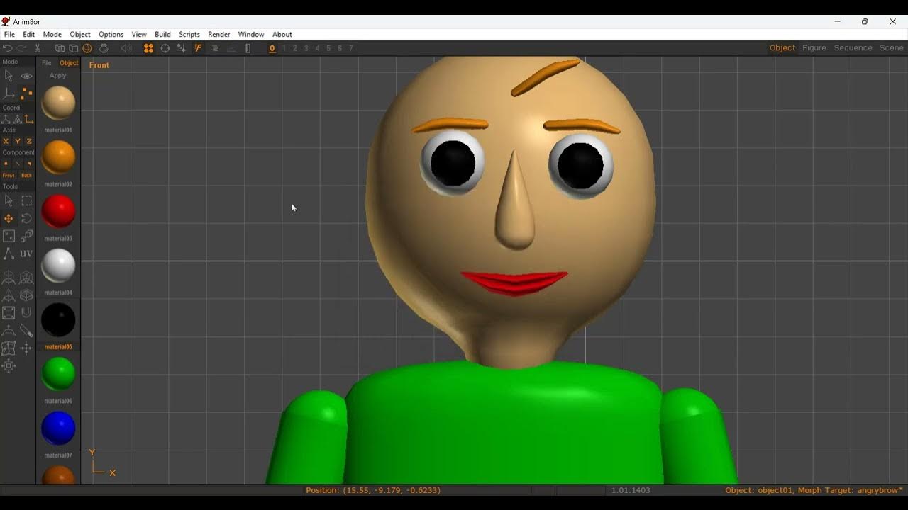 I'M TRYING TO MAKE MY OWN BALDI MODEL #3 (BONE STRUCTURE AND FACIAL EXPRESSIONS) - YouTube