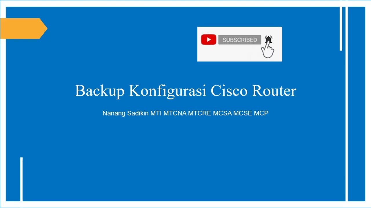 Backup Config Cisco Router Tftp Server Ccna Youtube
