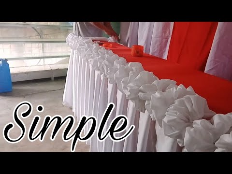 Simple table skirting and backdrop - YouTube