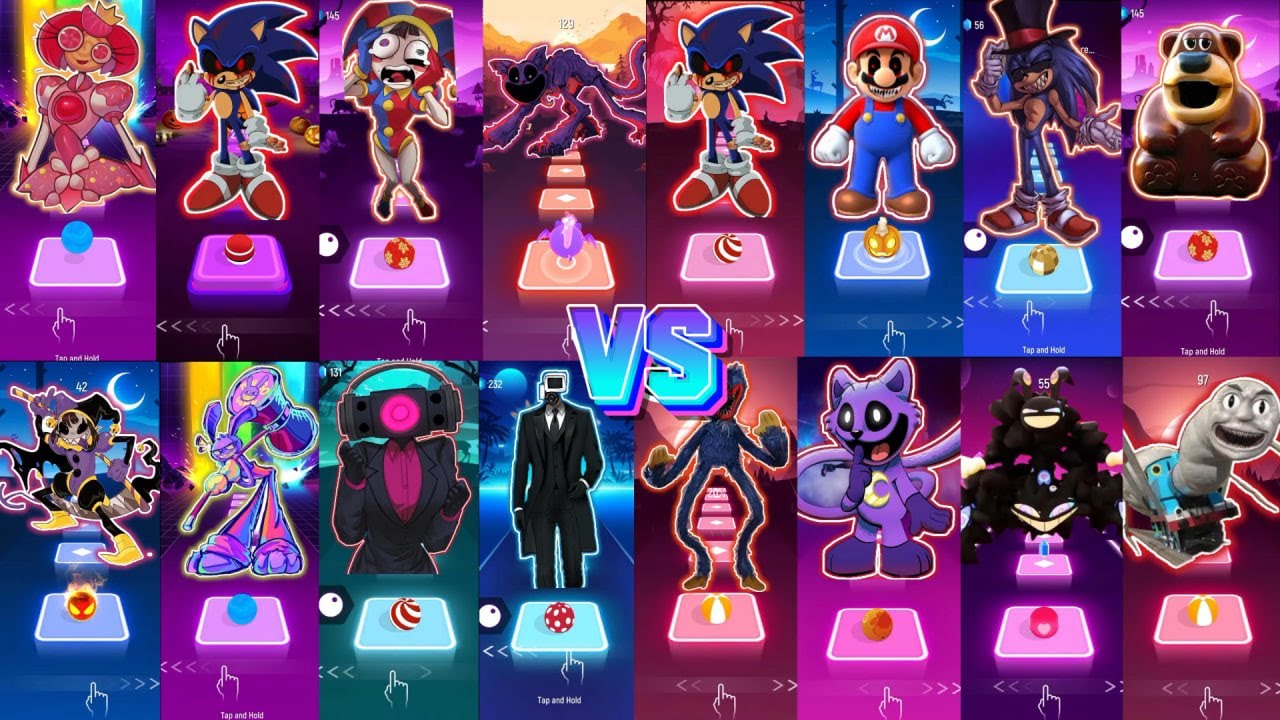 New Tiles hop 2024🤩Skibidi toilet, best music, Digital circus, mems 💥 ...