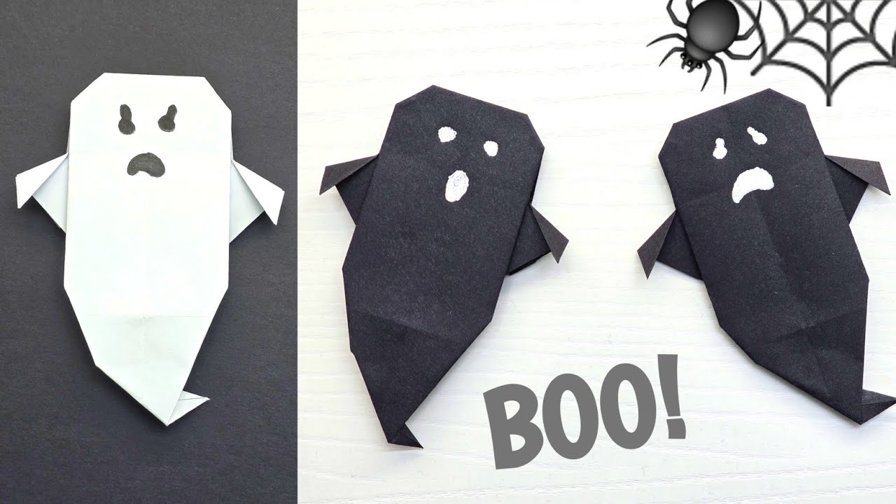 Origami Halloween Ghost | Halloween Craft DIY | Easy Origami Ghost ...