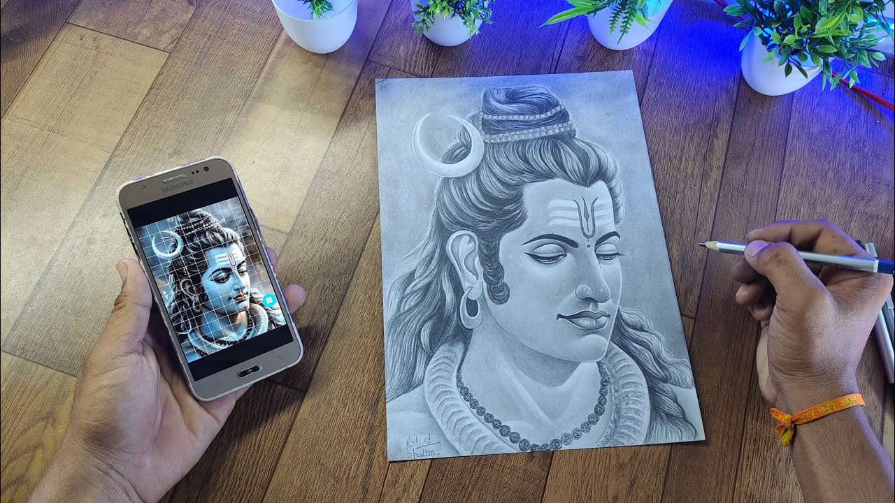 Savan Special , Lord Shiva Drawing , How To Draw Lord Shiva , Shading ...