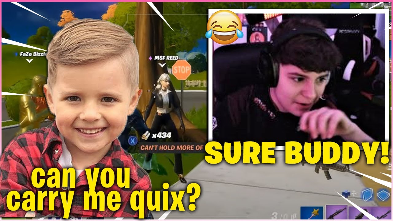CLIX PLAYS FORTNITE WITH A CUTE LITTLE KID! *ADORABLE* (Fortnite FUNNY ...