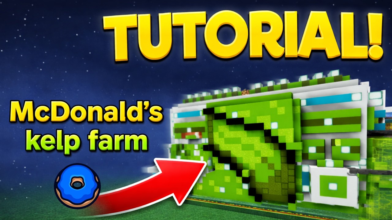 How To Build The Mcdonalds Kelp Farm Tutorial Donut Smp Youtube 3137