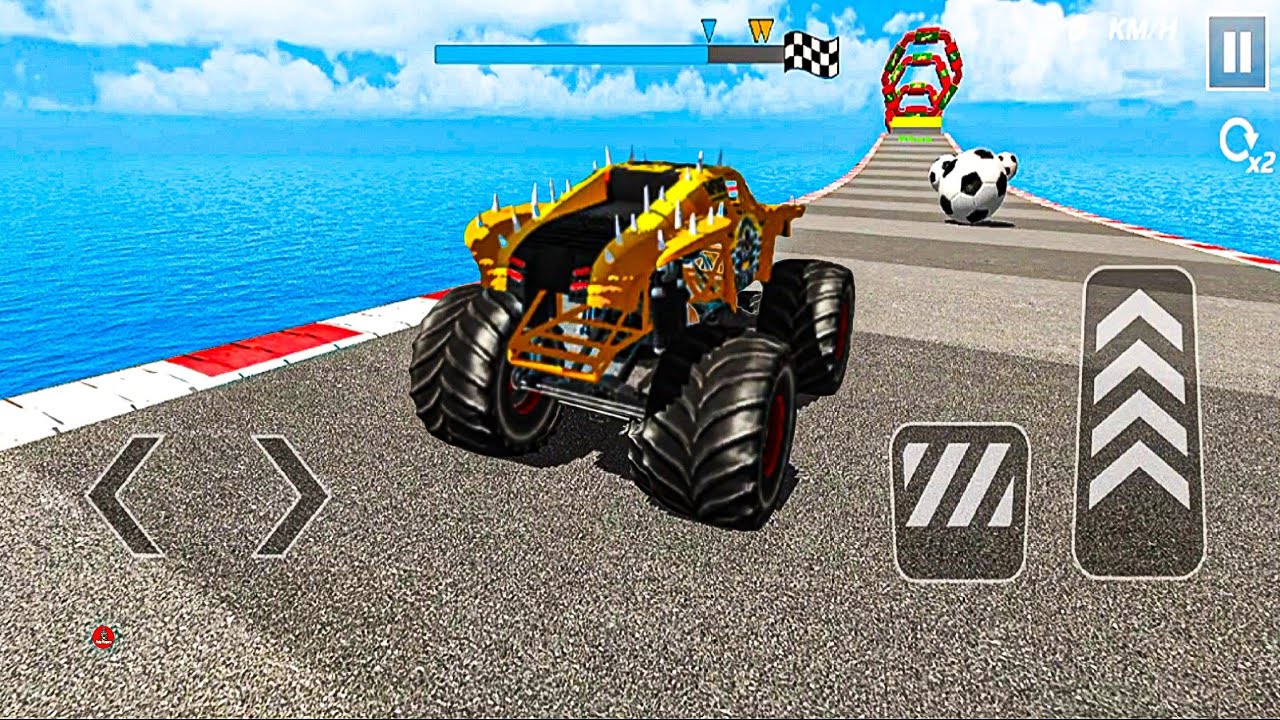 Monster Truck Mega Ramp Extreme Racing - Impossible GT Car Stunts ...