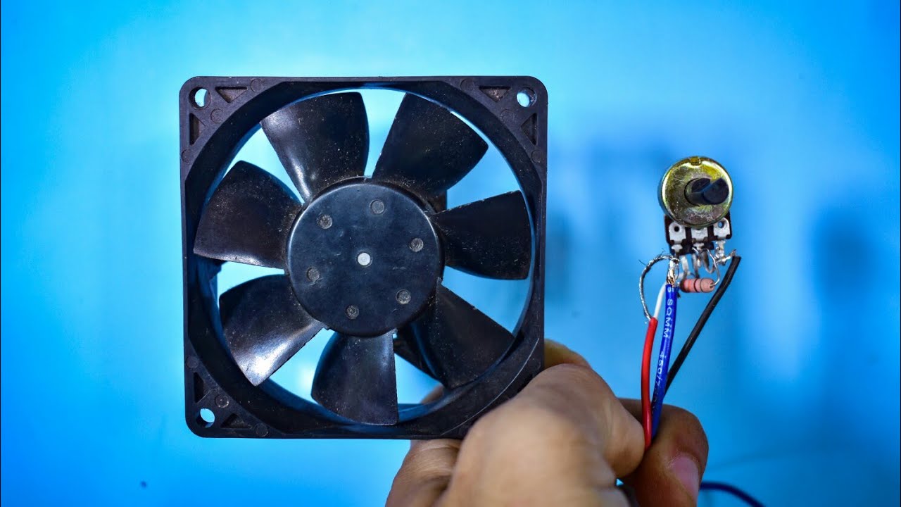 How to make a simple fan that can be adjusted by rotating speed ...