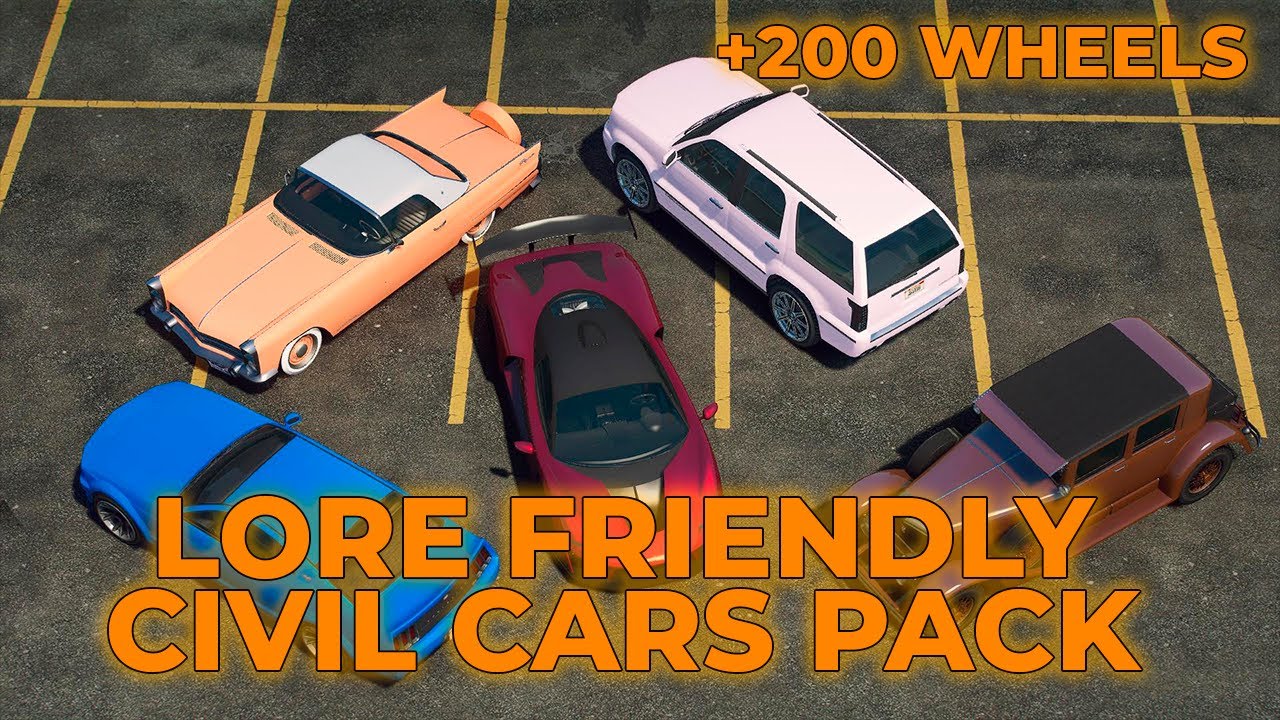 MAXIMUM CIVIL LORE FRIENDLY + 200 WHEELS VEHICLE PACK - FIVEM GTA V ...