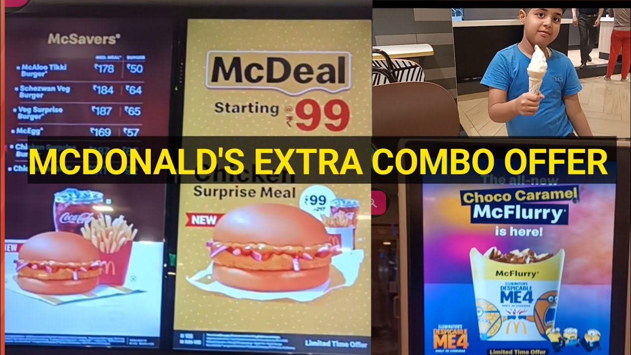 MCDONALD'S EXTRA COMBO OFFER, FOR MCDONALD APP DOWNLOAD DELHI NCR - YouTube