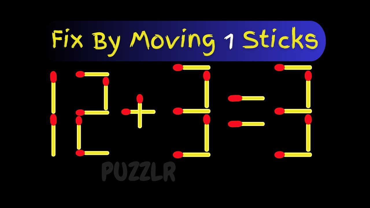 Hard Matchstick Puzzles That Will Test Your Skills - YouTube