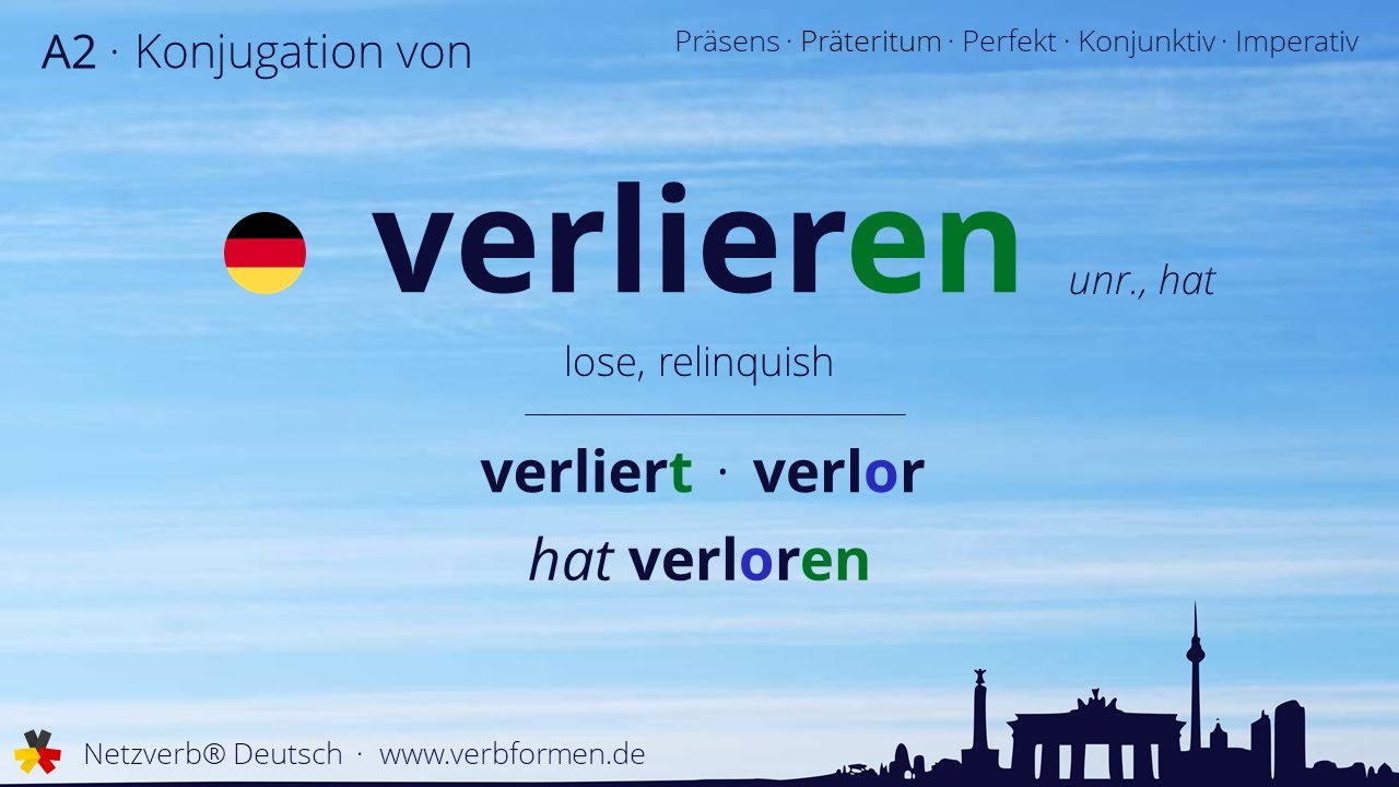 Conjugation Verlieren 🔸 German verb in all tenses and forms | Conjugate ...