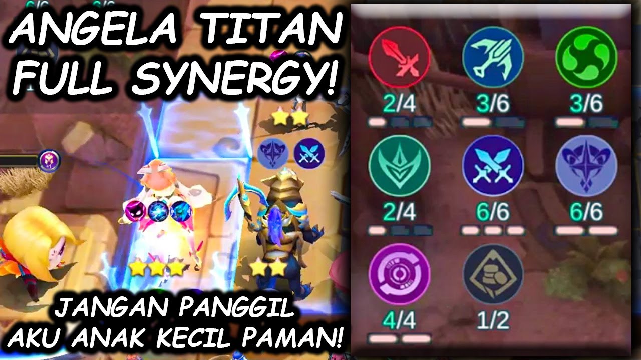 ANGELA TITAN TERKUAT DIBUMI | FULL SYNERGY | DI KROYOK TETAP MENANG ...