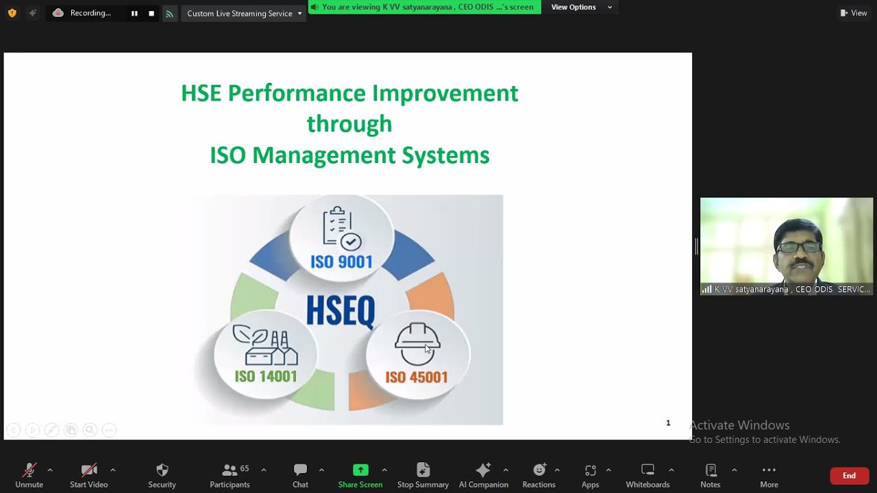 Technical meet on "HSE Performance Improvement through ISO Management ...