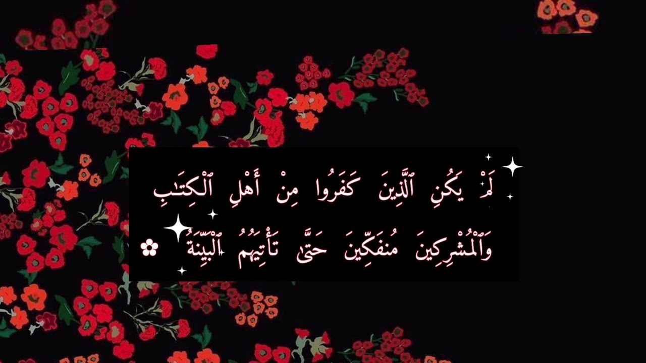 surath ul Bayyina 1st aayath repetation with beautiful scenery سورة ...