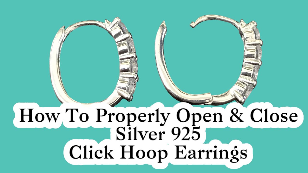 How To Open & Close Click Hoop Earrings The Right Way - YouTube