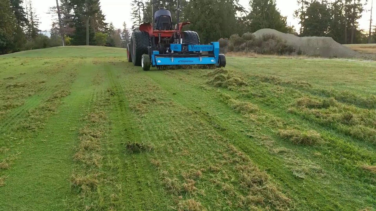 Arbutus Ridge Golf Club Verticutting Fairways - YouTube