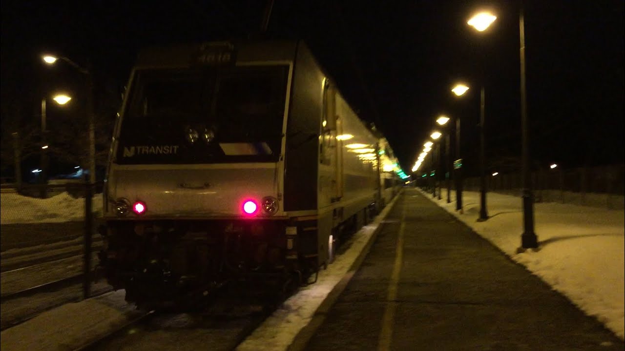 New Jersey Transit HD: Bombardier ALP-46 4618 Shoves Train 6671 Out of ...