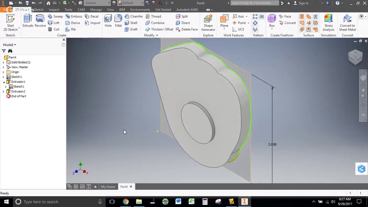 Modeling in Autodesk Inventor using a photo or picture - YouTube