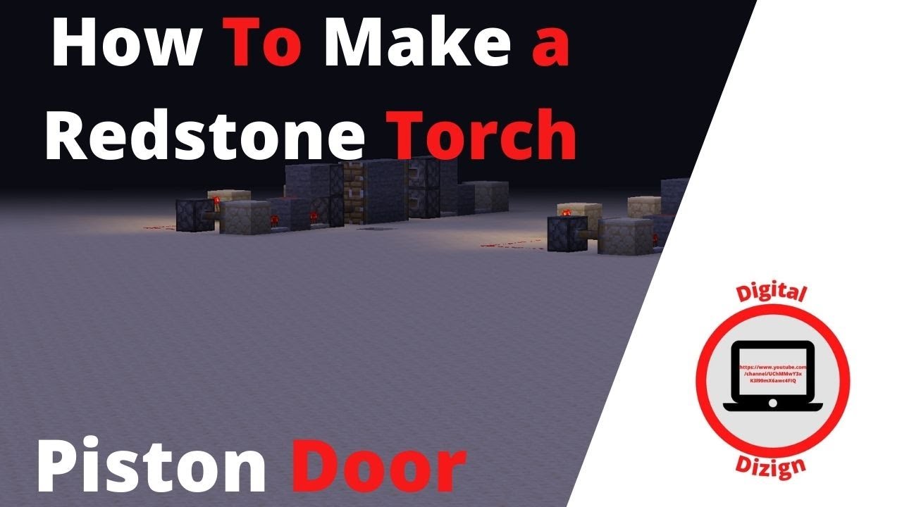 How to Make a Redstone torch Piston Door in Minecraft - YouTube