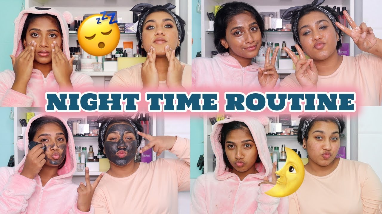 SISTER FOLLOWS MY NIGHT TIME ROUTINE || NEW SKIN CARE - YouTube