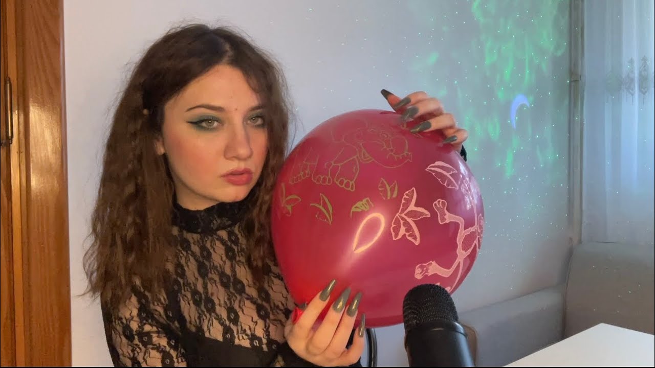 ASMR Popping Colourful Balloons🎈| Bite to Pop And Spit Painting Asmr 🔥😘 ...