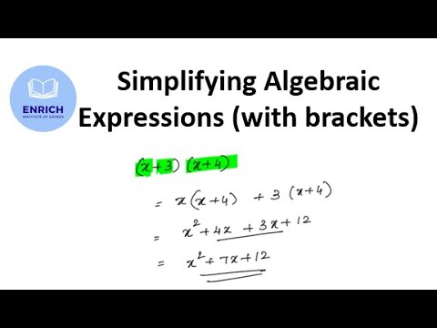 Simplifying Algebraic Expressions with Brackets - YouTube