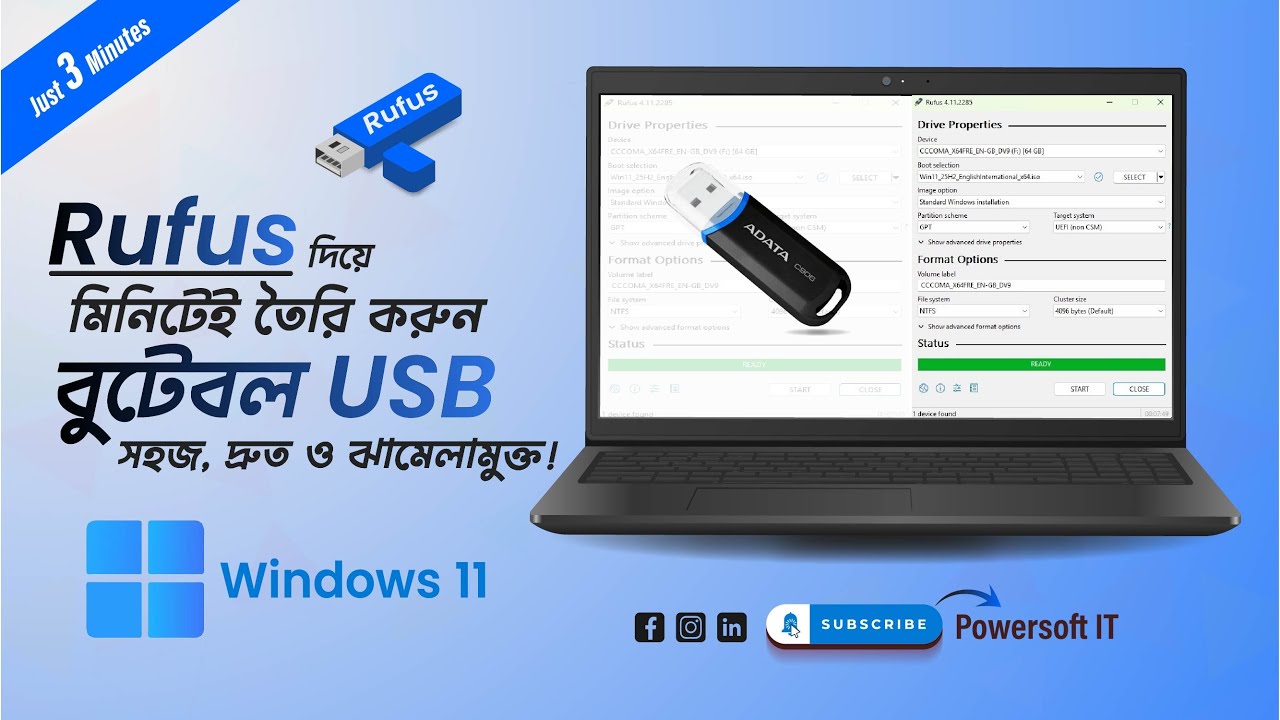 How to Create Bootable USB Pendrive Using Rufus | Windows 10/11 ...
