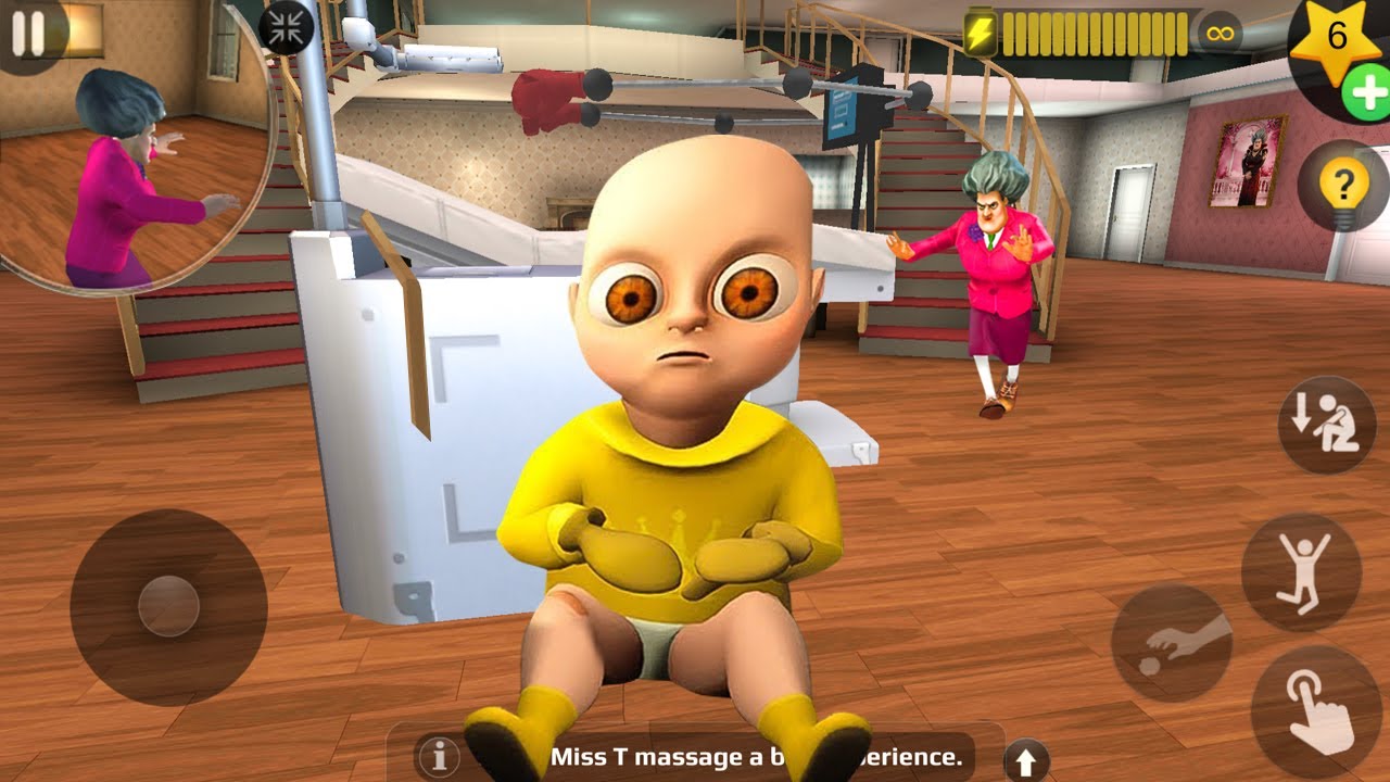 Baby Yellow trolls Miss T in Scary Teacher 3D House Android Gameplay ...