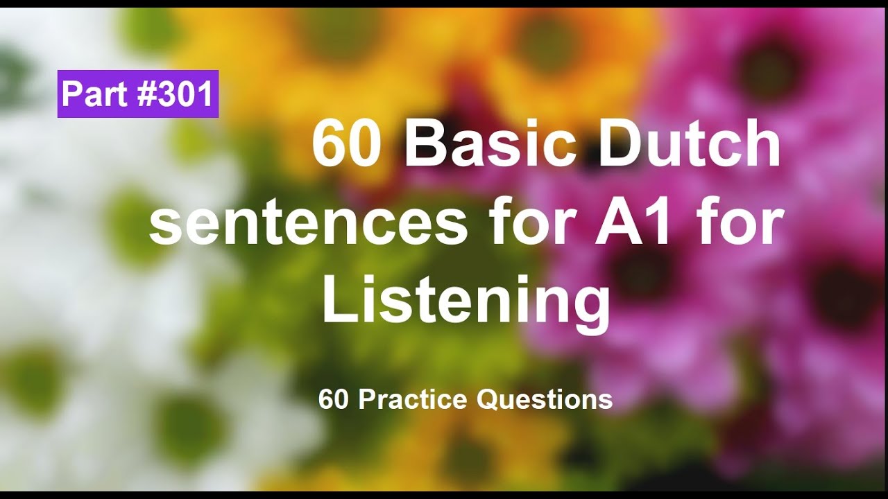 Online Dutch course part 301 – Vocabulary for beginners - YouTube