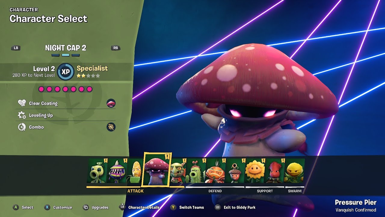 NIGHT CAP Gameplay Plants vs Zombies BFN - GIDDY PARK - YouTube