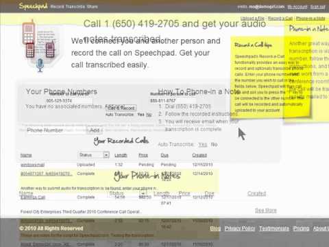 Speechpad transcription services - YouTube