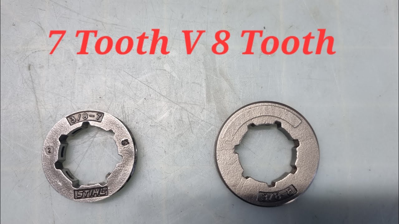 7 Tooth rim sprocket V 8 Tooth rim sprocket - YouTube