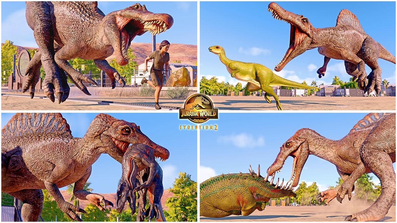 Spinosaurus All Perfect Animations & Interactions 🦖 Jurassic World ...