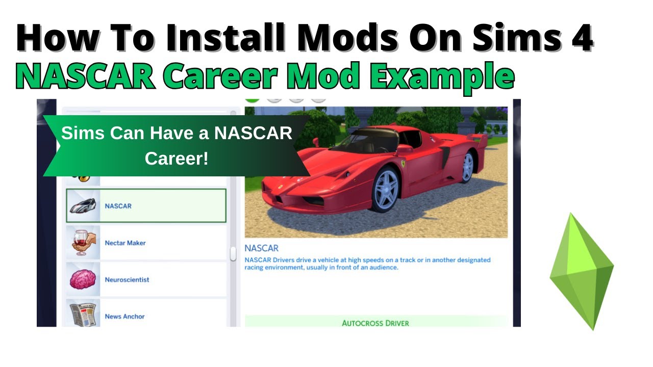 How To Install NASCAR Driver Career Mod For Sims 4 | 2024 - YouTube
