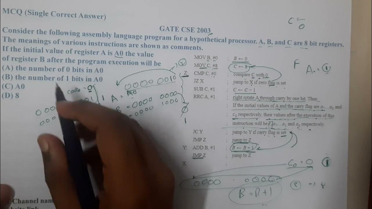 GATE CSE 2003 || COMPUTER ORGANIZATION || GATE Insights Version: CSE - YouTube