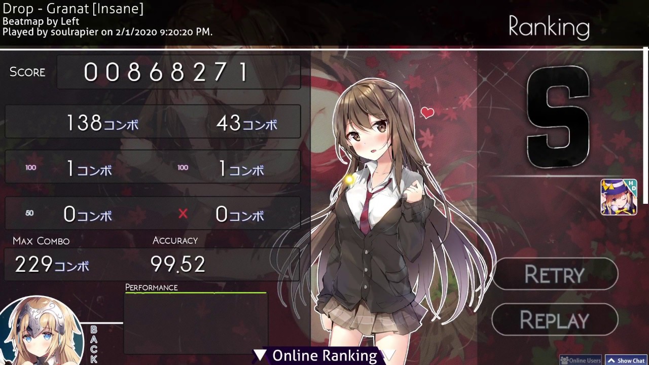Osu! soulrapier - Drop - Granat [Insane] HD - YouTube