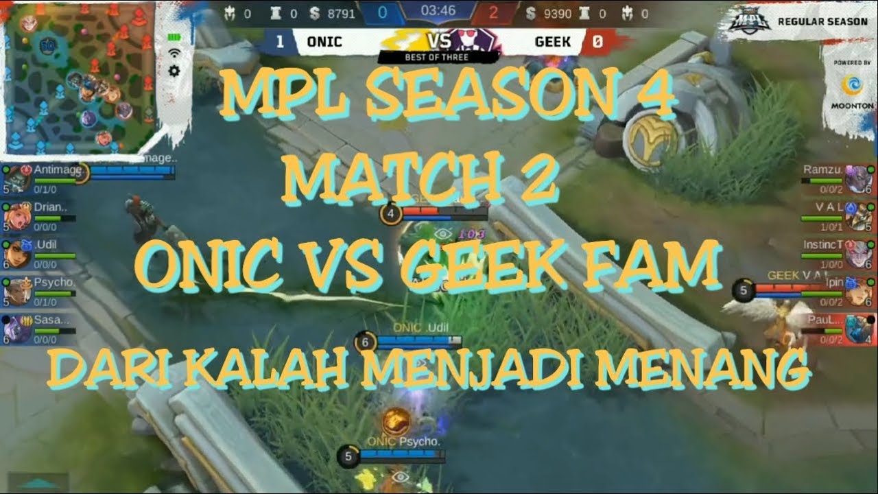RAJA LANGIT TETTEPLAH RAJA LANGIT / GEEK FAM VS ONIC / MPL SEASON 4 ...