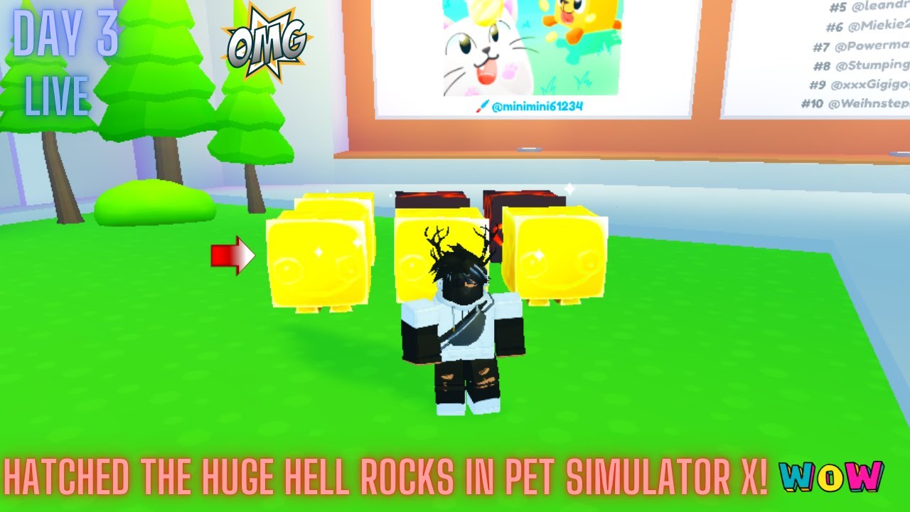Hatched The Huge Hell Rock In Pet Simulator X|Huge Hell Rock Hatched ...