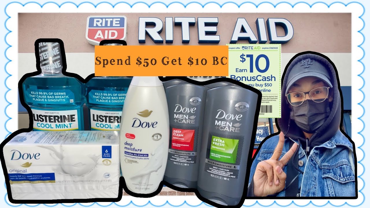 Rite Aid Couponing Haul 1/22 - 1/28 Spend $50Get $10 Bonus Cash - YouTube