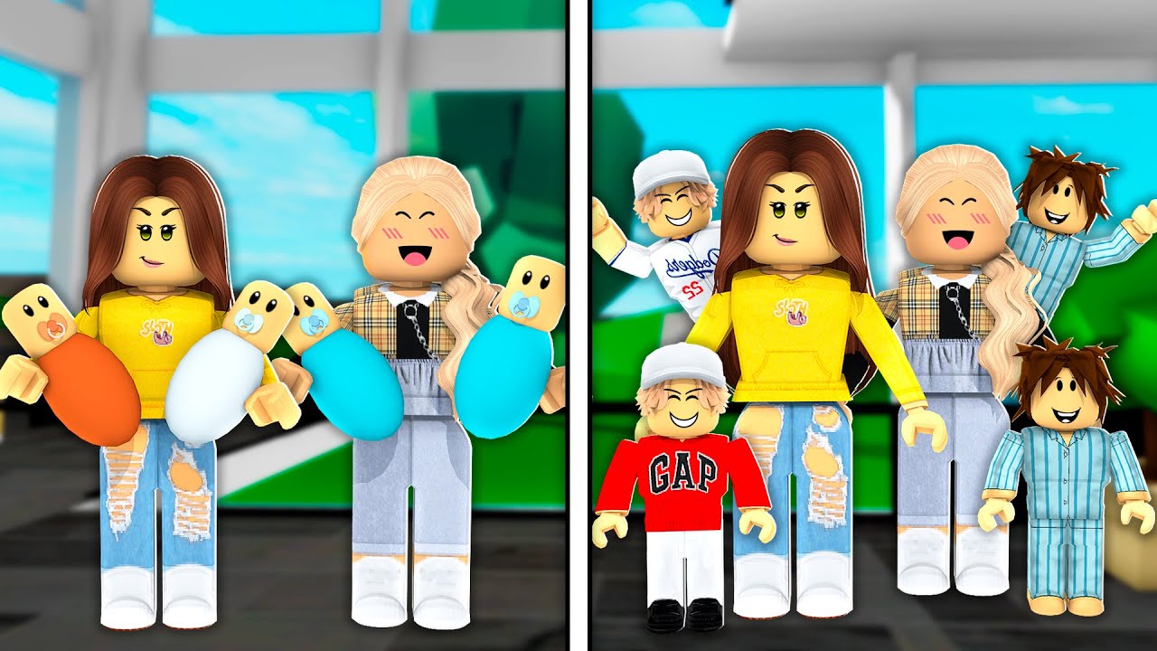 Raising TWINS With My BEST FRIEND in Roblox Brookhaven - YouTube