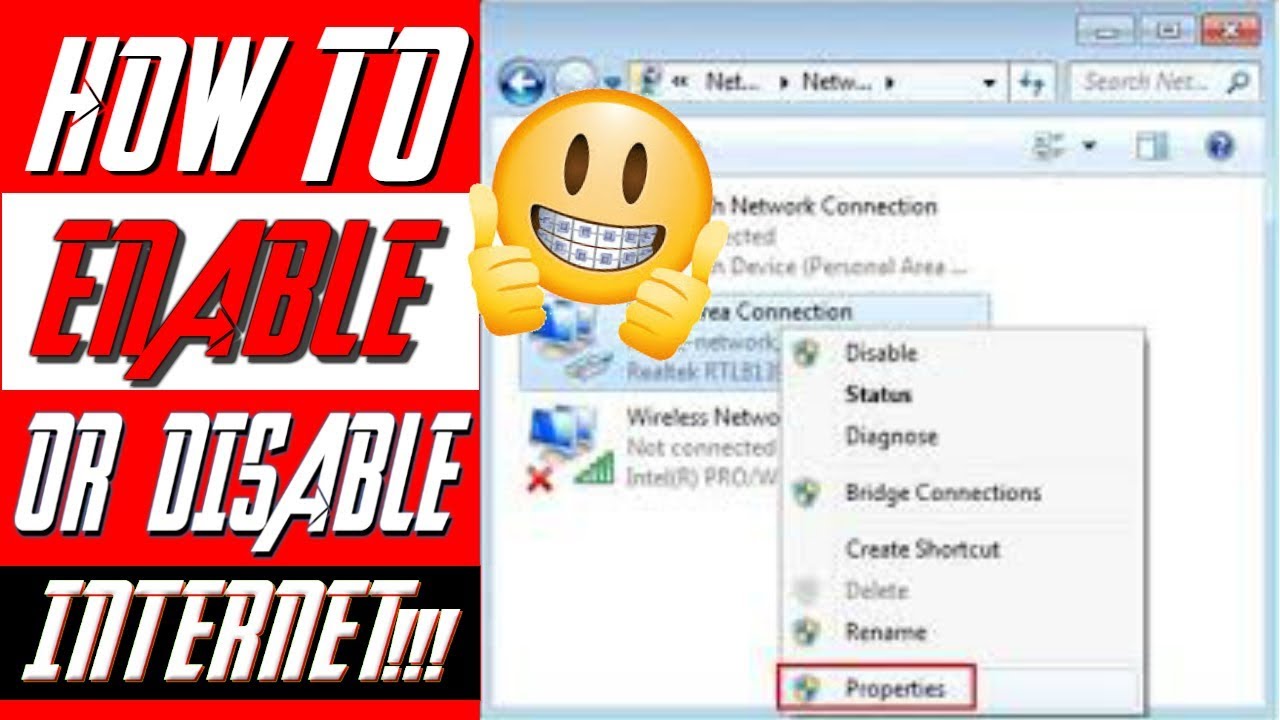 How To Enable Or - Disable Internet Connection!!!! - YouTube