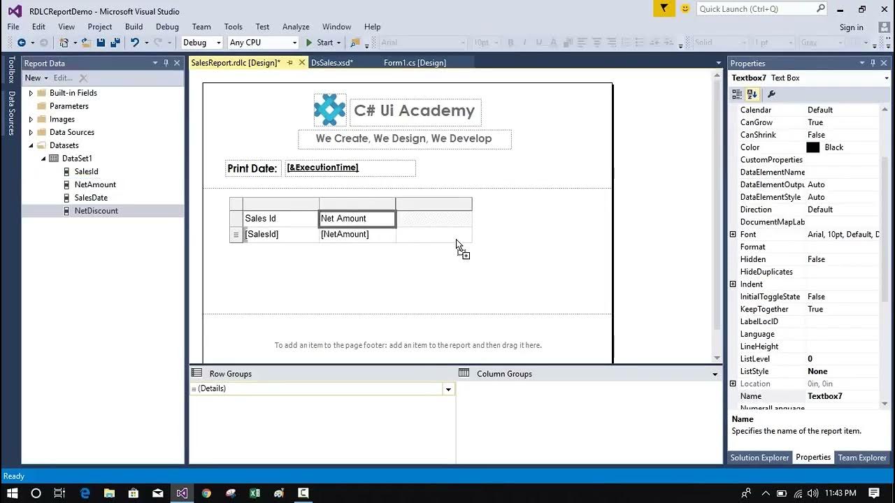Create RDLC Reports in C# - YouTube