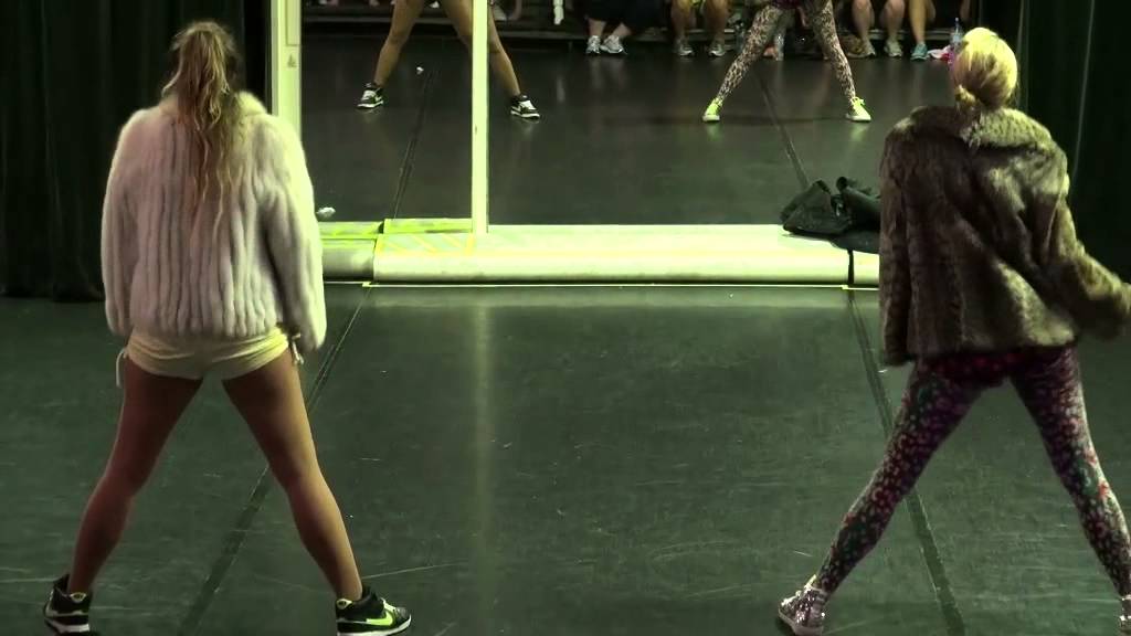 Lucy and Nay being ridiculous at Zumba Xmas class 2012 - YouTube