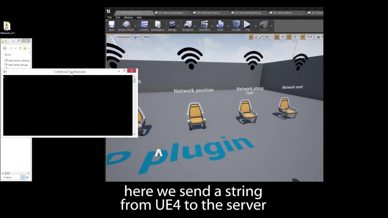ue4 tcp blueprint plugin - YouTube
