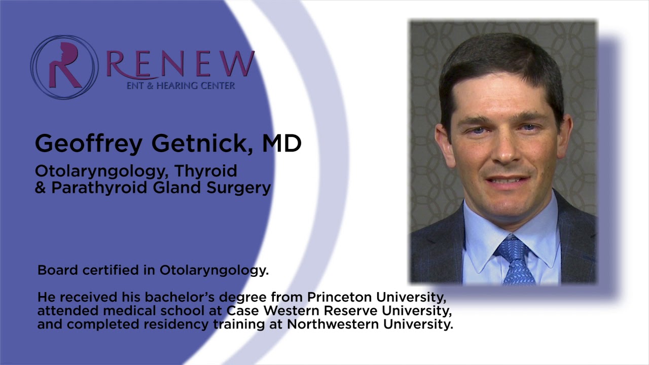 Dr. Geoffrey Getnick at Renew ENT & Hearing Center - YouTube