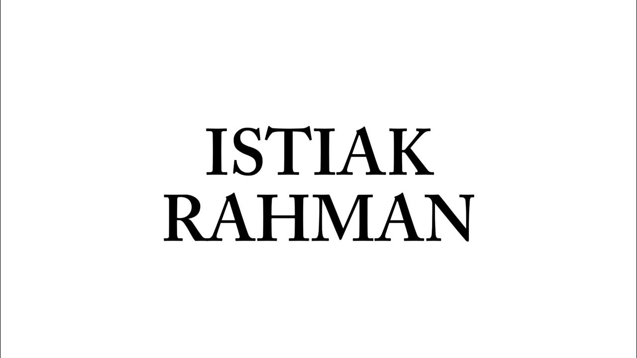 Channel Teaser | Istiak Rahman - YouTube